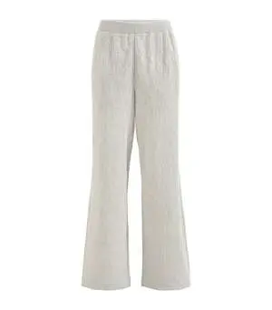 Brunello Cucinelli Sparkling Lace Jersey Track Pants