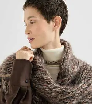 Brunello Cucinelli Mohair-blend Knitted Shawl