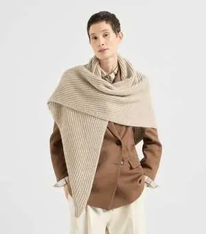 Brunello Cucinelli Cashmere-blend Sparkling Shawl