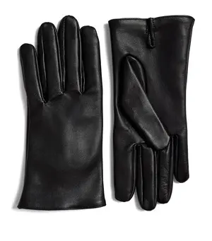 HAMERLI Silk-lined Leather Gaston Gloves - Black