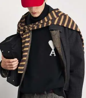 AMI Paris Virgin Wool De Coeur Rollneck Sweater