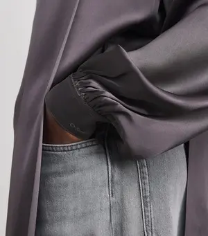 Acne Studios Silk Long-sleeve Scarf Blouse