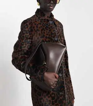 TOTEME Large Leather T-lock Top-handle Bag - Brown