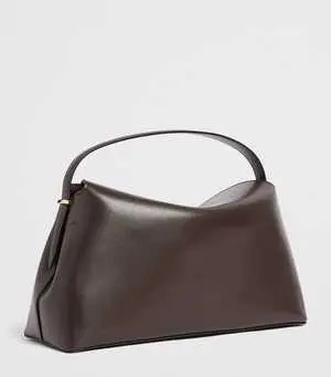TOTEME Large Leather T-lock Top-handle Bag - Brown