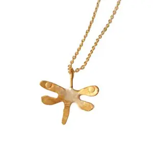 LILY FLO JEWELLERY Dragonfly Necklace In Solid - Gold