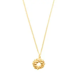 LILY FLO JEWELLERY Rock Chic Circle Necklace In Solid - Gold