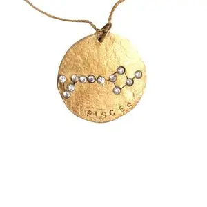 LILY FLO JEWELLERY Pisces Solid & Diamond Pendant Necklace