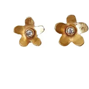 LILY FLO JEWELLERY Daisy 9k Solid And Lab Grown Diamond Stud Earrings - Gold