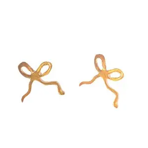 LILY FLO JEWELLERY Little Bow Solid Stud Earrings - Gold