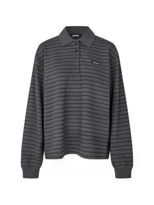 ROTATE BY BIRGER CHRISTENSEN Pique Longsleeve Polo - Grey