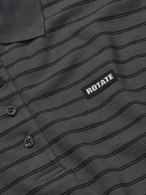 ROTATE BY BIRGER CHRISTENSEN Pique Longsleeve Polo - Grey