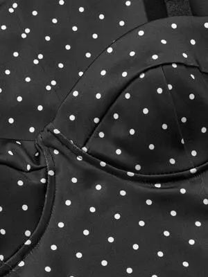 ROTATE BY BIRGER CHRISTENSEN Satin Midi Bustier Dress