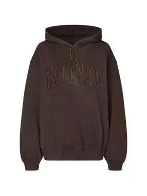 ROTATE BY BIRGER CHRISTENSEN Logo-embroidered Hoodie - Brown