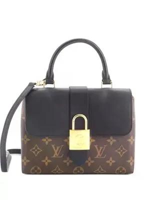 LOUIS VUITTON Locky Handbag Monogram Canvas With Leather Bb Satchel - Black