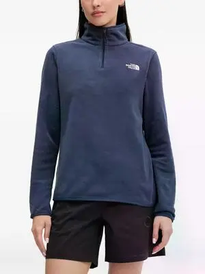The North Face Logo-embroidered Quarter-zip Sweatshirt - Blue