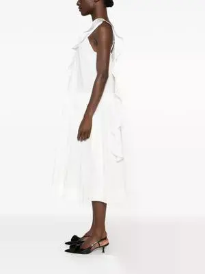 Maggie Marilyn Ruffled-trim Sleeveless Midi Dress