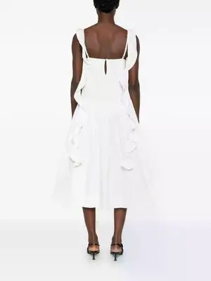 Maggie Marilyn Ruffled-trim Sleeveless Midi Dress