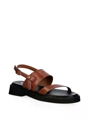 Barbour Dakota Buckle-fastening Leather Sandals - Brown