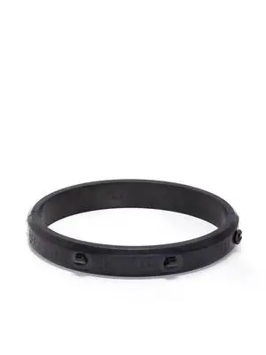 Philipp Plein Hexagon Logo-engraved Bracelets - Black