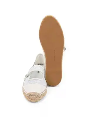 Karl Lagerfeld Monogram-embroidered Mary Jane Espadrilles
