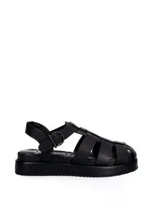 Barbour Hindburn Buckle-fastening Flat Sandals - Black