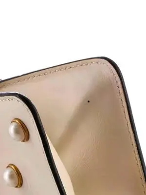 Gucci Broadway Pearly Bee Embellished Leather Mini Shoulder Bag