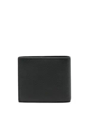 Fendi Pebbled Leather Ff Bi-fold Wallet - Black