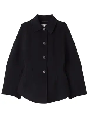 RÓHE Sculptural Double-face Wool Jacket - Black
