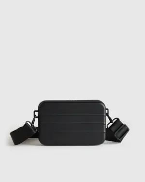 Quince Hard Shell Compact Crossbody - Black
