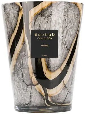 BAOBAB COLLECTION Stones Marble Max 24 Candle - White