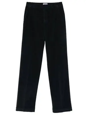 CELLAR DOOR Dora Ribbed Straight-leg Trousers - Blue