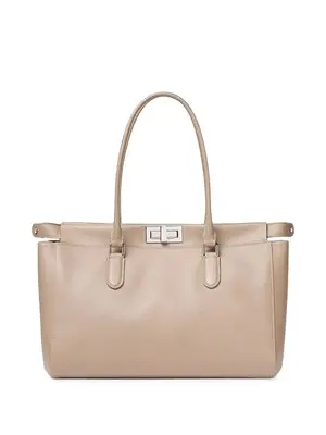 Fendi Peekaboo Tote Small Bag In Leather - Brown