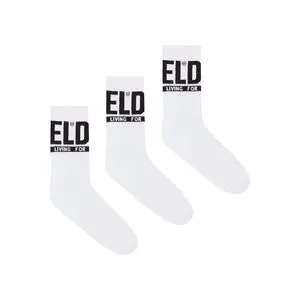 DIESEL® Skm Ray 3 Pack Socks - White