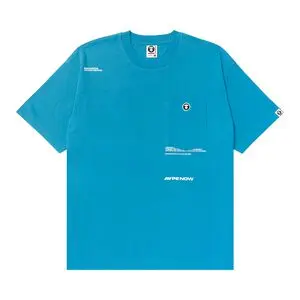 AAPE Moonface Chest Pocket Tee /yellow - Blue