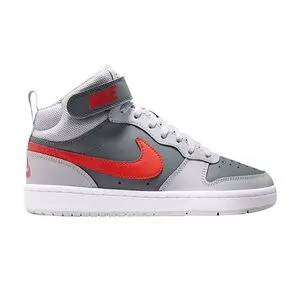 Nike Court Borough Mid 2 Gs 'smoke Fog White Picante Red - Grey