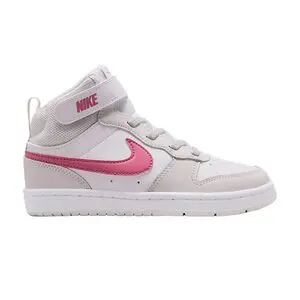 Nike Court Borough Mid 2 Ps Vast Grey Peony - White