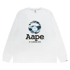 AAPE Unvs Long Sleeve Tee /blue - White