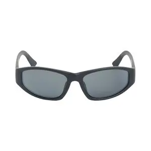 StÜssy Leslie Sunglasses 'matte Rubber/blue Mirror Lens