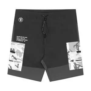 AAPE Moonface Printed Sweat Shorts - Grey