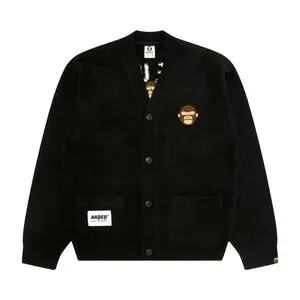 AAPE R V-neck Cardigan - Black