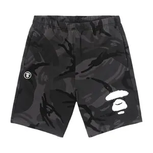 AAPE Moonface Camo Sweat Shorts /multi - Black