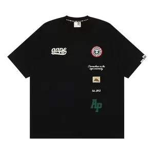 AAPE Unvs Embroidered Logo Tee - Black