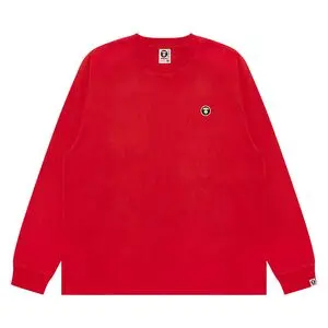 AAPE Moonface Logo Long Sleeve Tee /red - Orange
