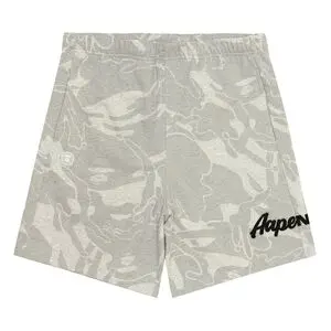 AAPE Now Moonface Logo Camo Sweat Shorts /multi - Grey