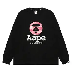 AAPE Unvs Long Sleeve Tee /pink - Black