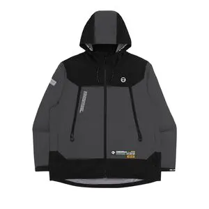 AAPE Moonface Hooded Utility Jacket - Grey