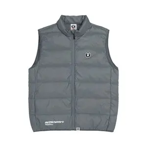 AAPE Moonface Zip-up Down Vest /light - Grey