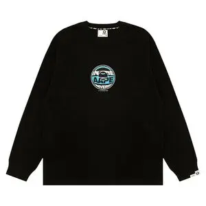 AAPE Moonface Universe Long Sleeve Tee - Black