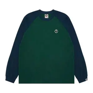 AAPE Now Spades Moonface Logo Long Tee 'navy/light - Blue