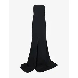 Rick Owens Strapless Sheath Woven Maxi Dress